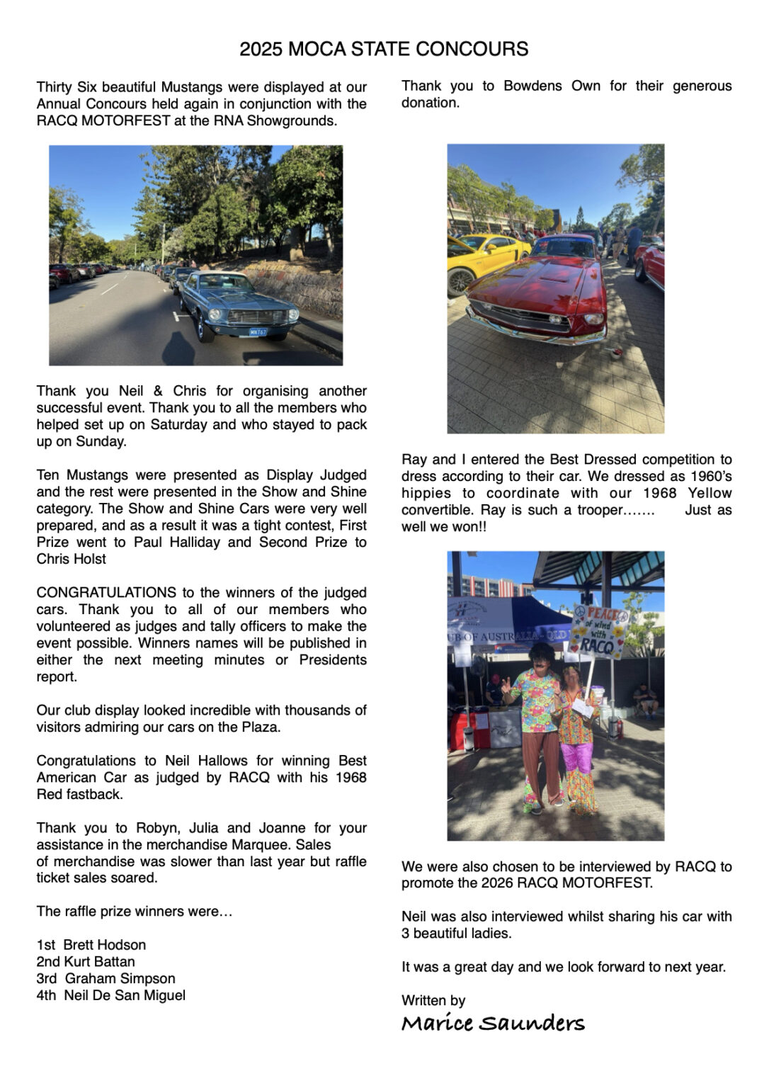 MOCA 2025 State Concours – Mustang Owners Club Australia – Queensland ...